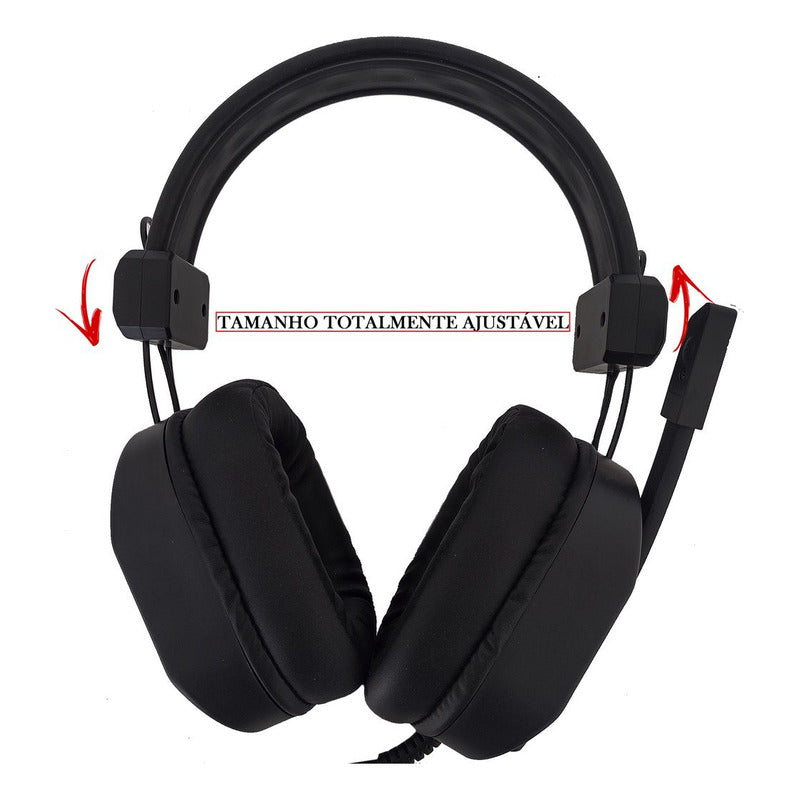 Audifonos Gamer Con Microfono P3 P4 X-one S Pc Celulares Rojo Con Negr ...