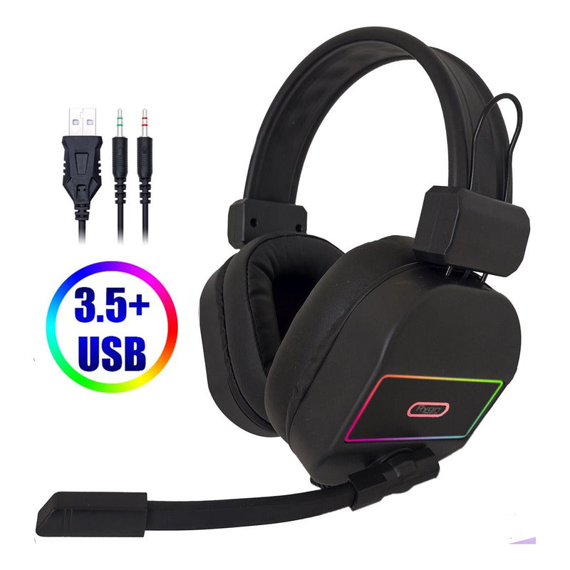 Audifonos Gamer Con Microfono P3 P4 X-one S Pc Celulares Rojo Con Negr ...